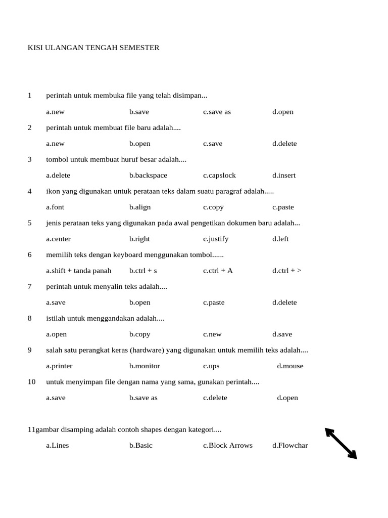 Kisi Uts Tik KLS 4 | PDF