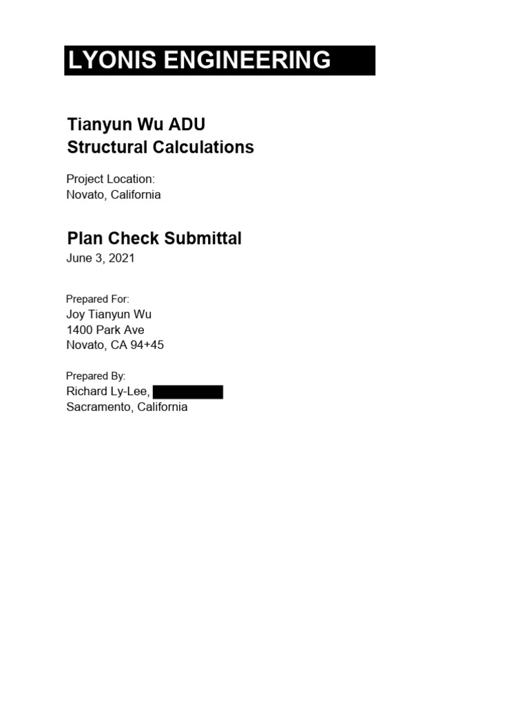 Structural Calculation | PDF