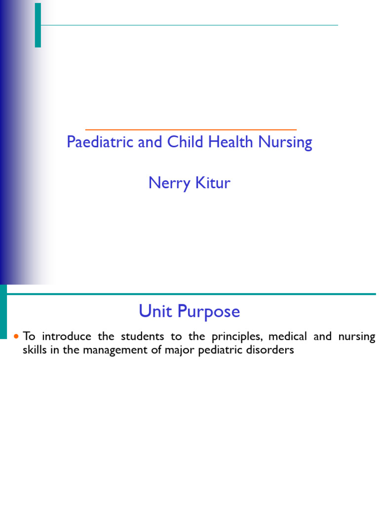 Pediatrics Nursing 1 | PDF