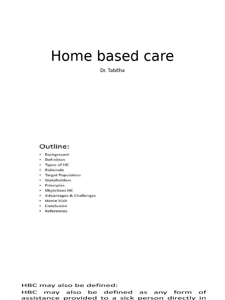 Home Based Care PPT 2024-1 | PDF