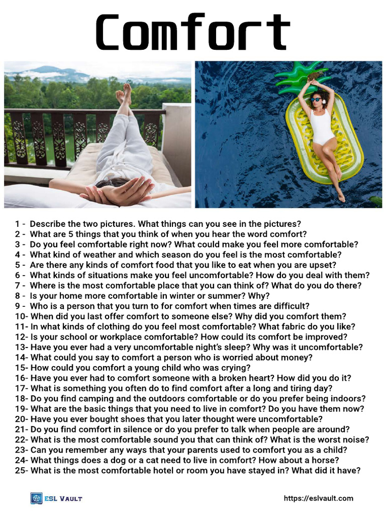 25 Comfort Questions For Conversation | PDF