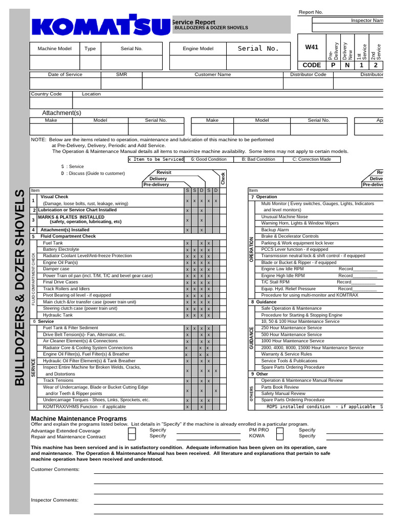 Service Report Form | PDF