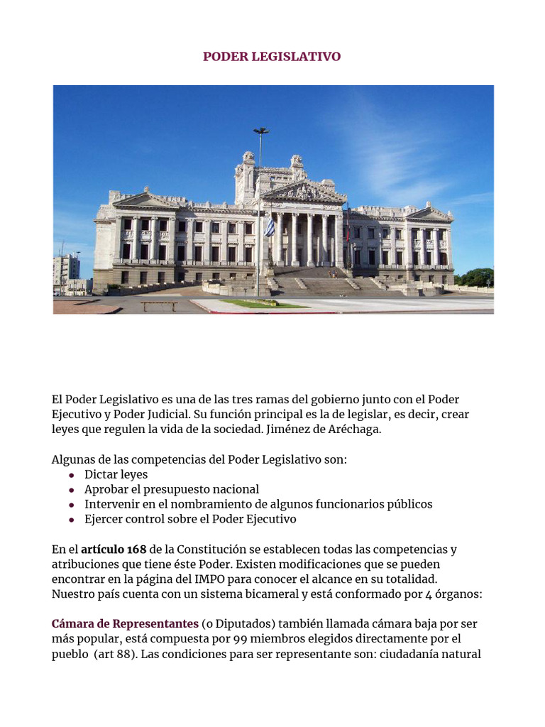 PODER LEGISLATIVO 5° | PDF