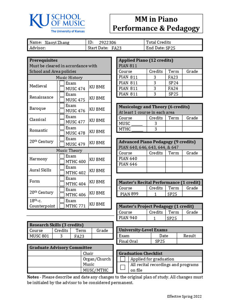 Degree Check Sheet | PDF