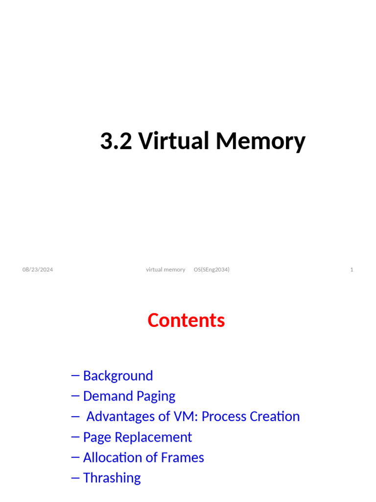3.2. Virtual Memory | PDF