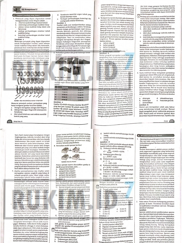 Bio 12 Bab 9 Ujikom 2 | PDF