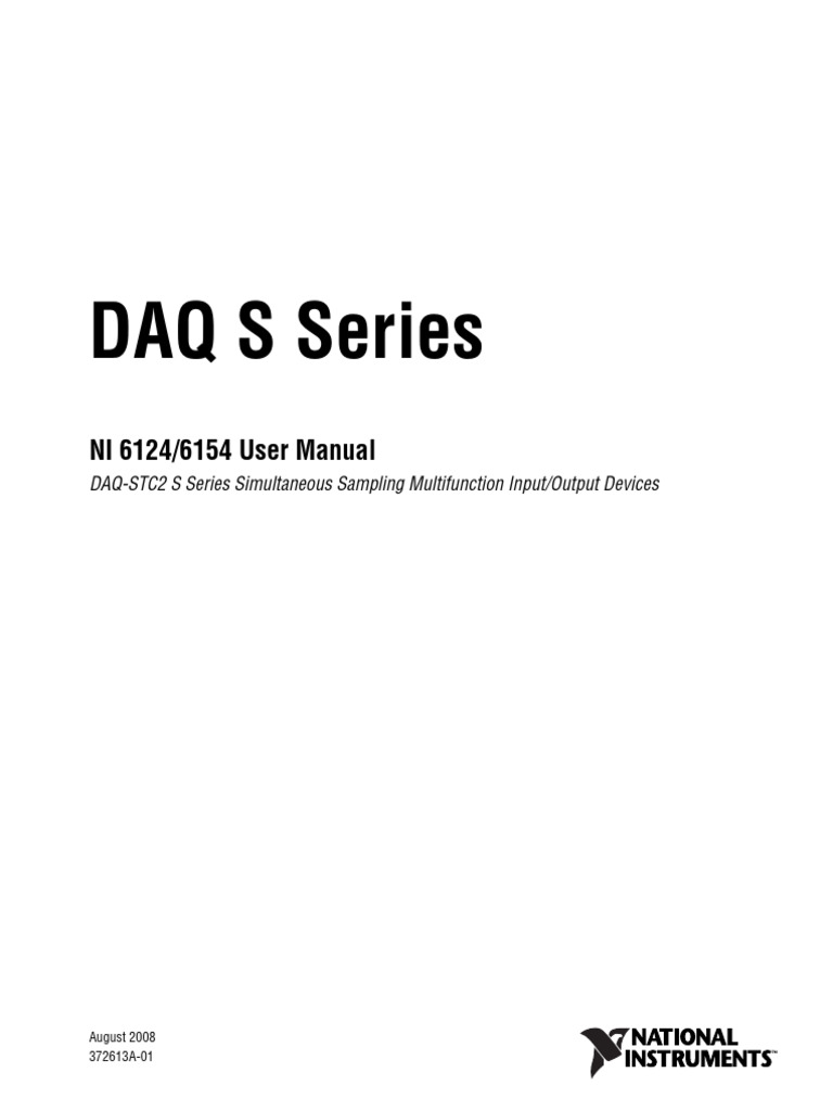 National Instruments Network Card DAQ S User Guide | PDF