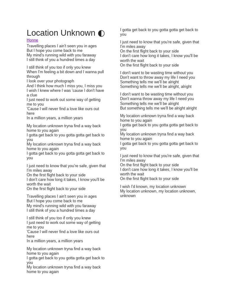 Location Unknown | PDF