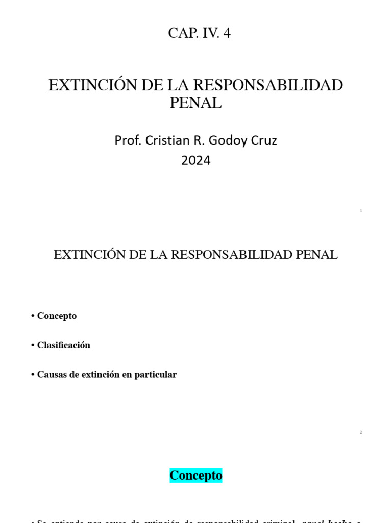 CAP. 4.4. Extincion de La Resp. Penal | PDF