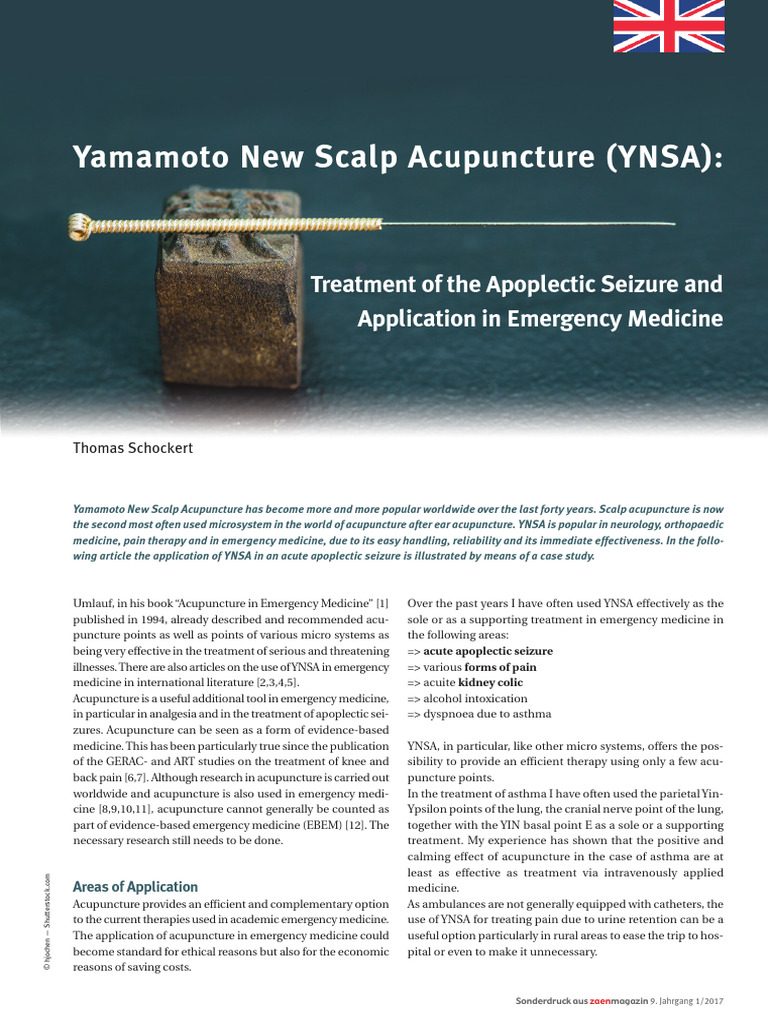 Yamamoto New Scalp Acupuncture Notes 1 | PDF