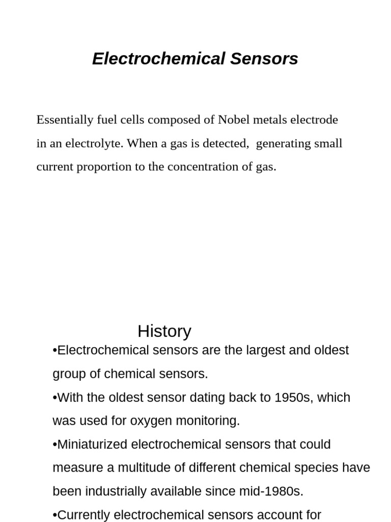 Lecture 6 Electrochemical Sensors | PDF
