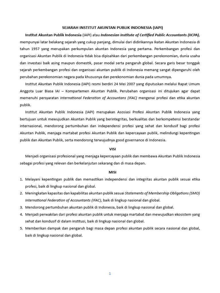 Materi Belajar IAPI 2024 | PDF