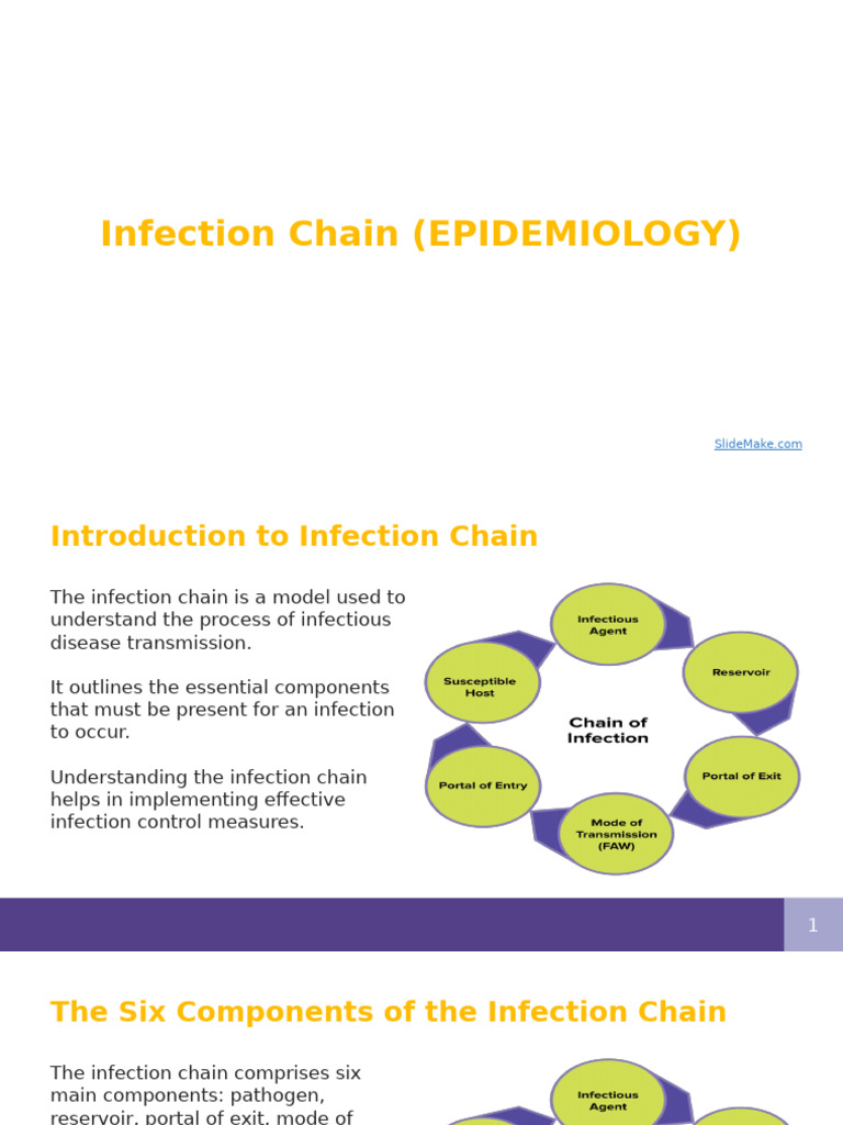 Infection Chain (EPIDEMIOLOGY) | PDF