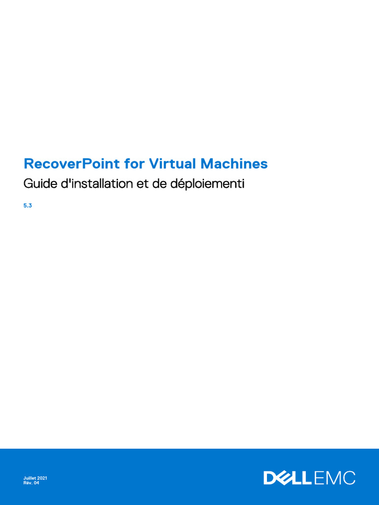 RecoverPoint For VM 5.3 Installation and Deployment Guide - 01 | PDF