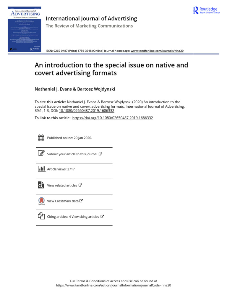 An introduction to the special issue on native and covert advertising ...