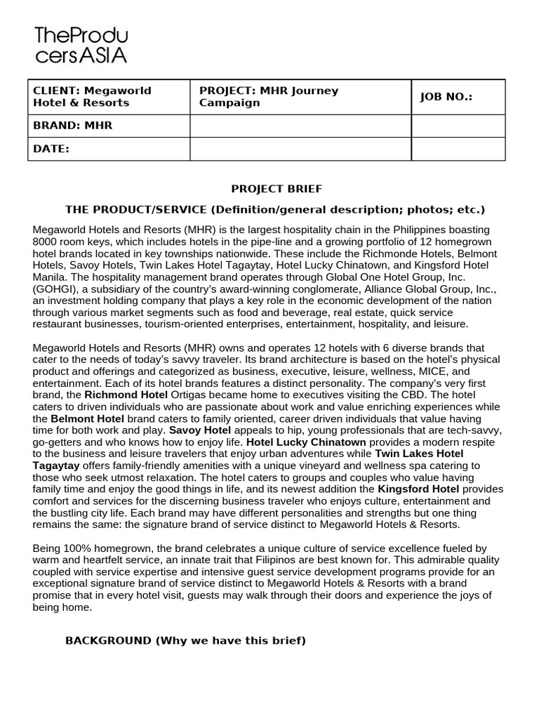 MHR Journey Producers Asia Project Brief MHR 1-18-2024 | PDF