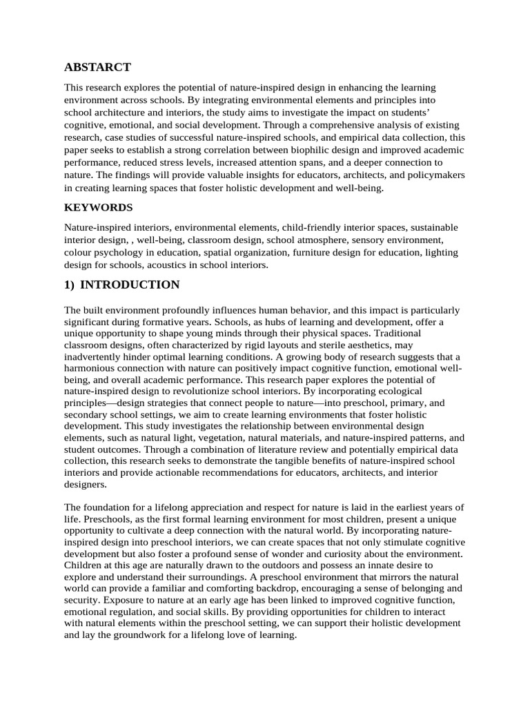 Rsearch Paper - Preschool | PDF