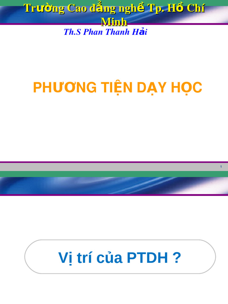 PTDH - THS Phan Thanh Hai | PDF | Vietnam | Vietnamese People
