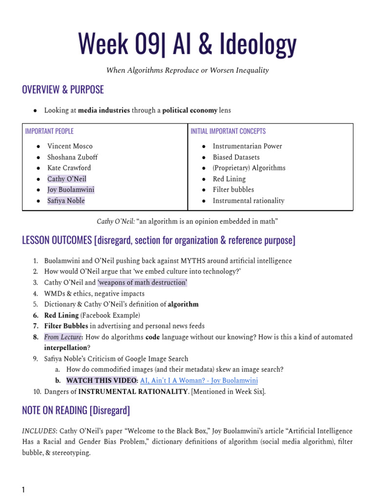 (MIT 1020E) Week 09 Final Exam Notes | PDF
