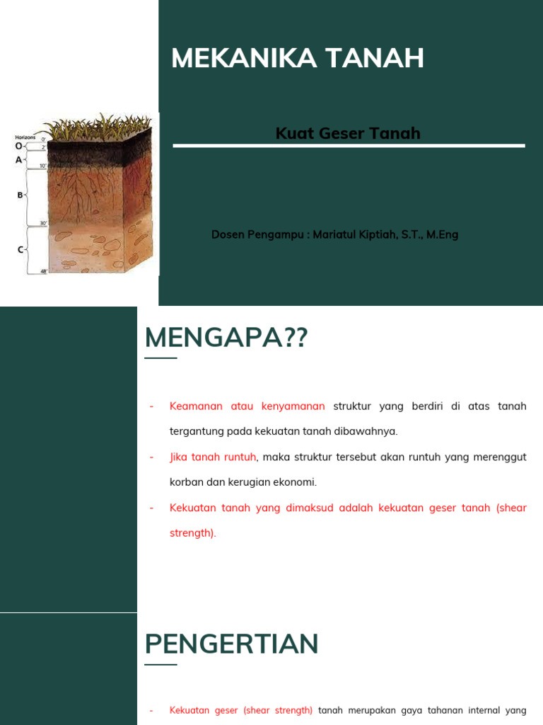 12 - Kuat Geser Tanah | PDF