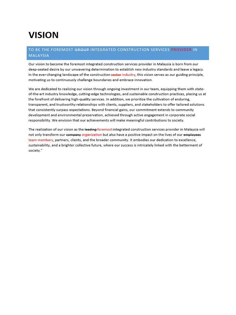 Vision & Mission | PDF