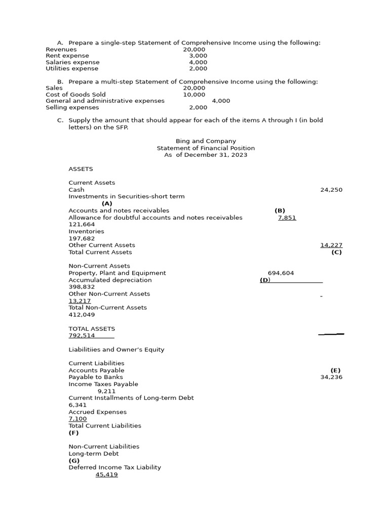 Problem Sets FABM2 | PDF
