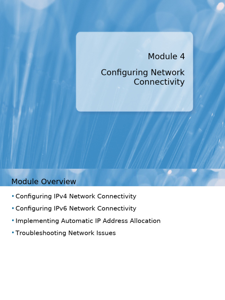 Configuring Network Connectivity | PDF