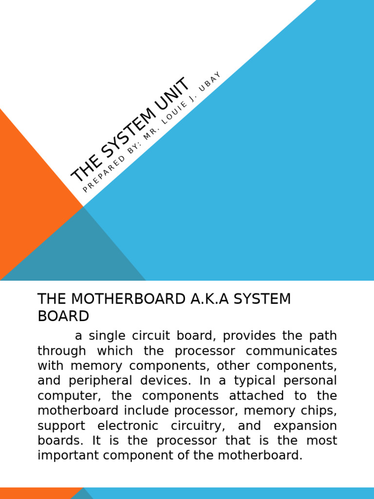 The System Unit Pdf