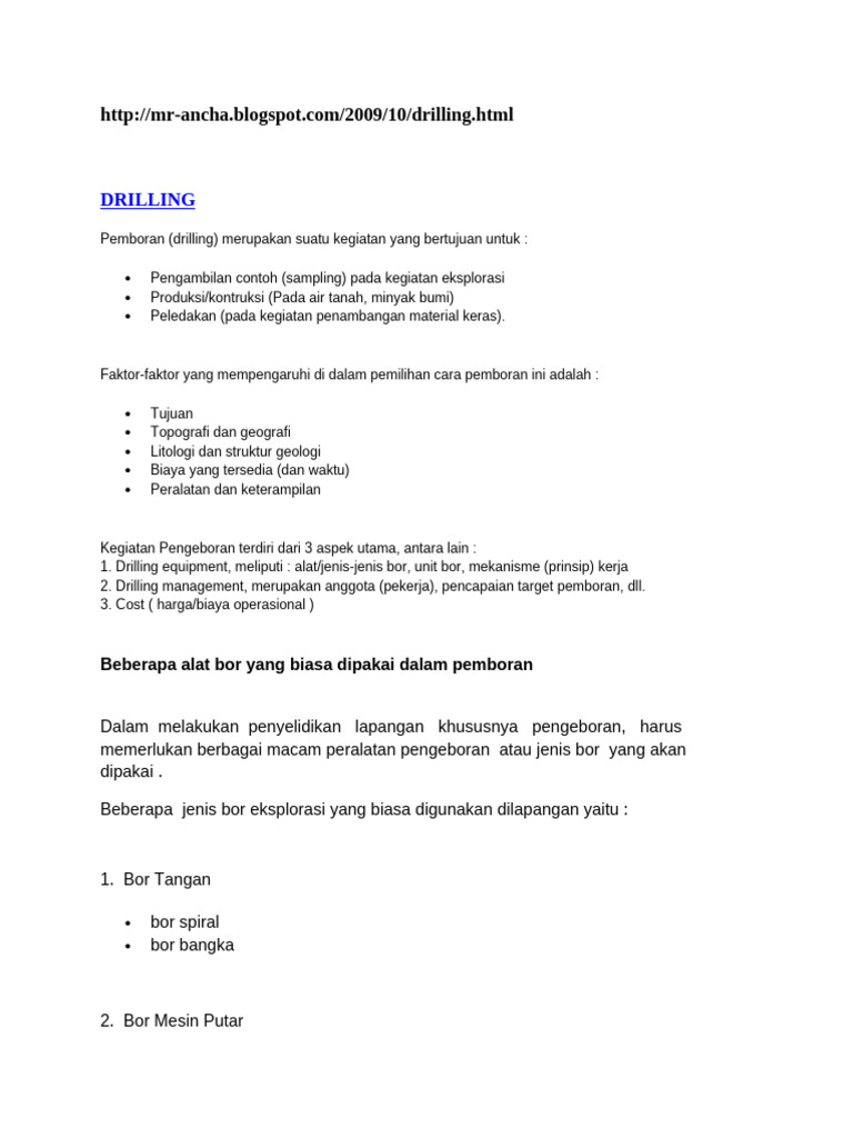DRILLING | PDF
