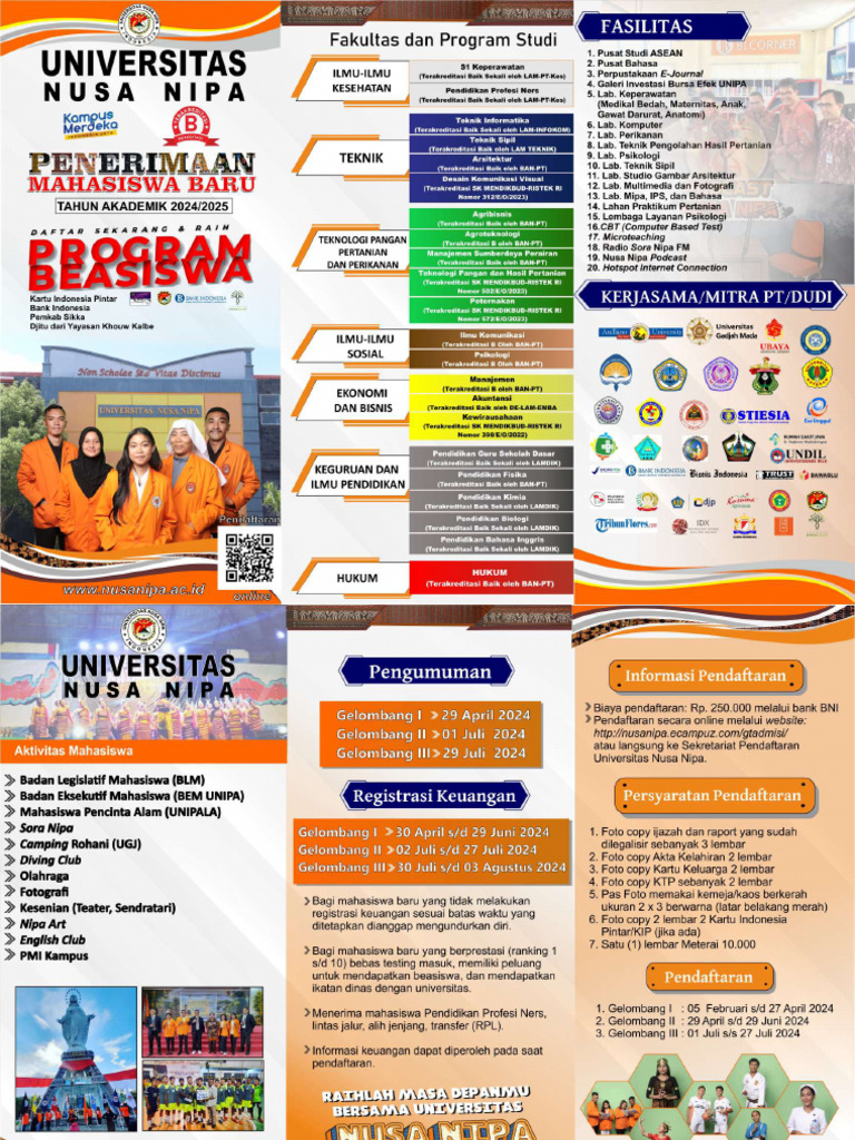 Brosur Penerimaan Mahasiswa Baru Tahun 2024 47927 | PDF
