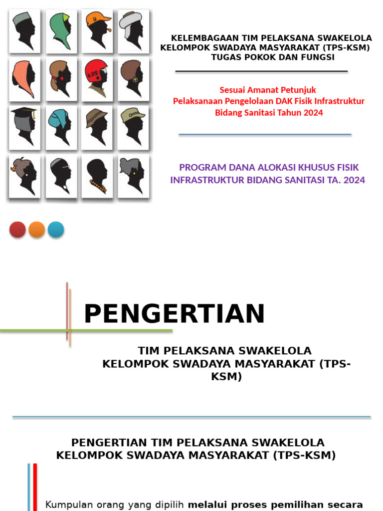 Kelembagaan TPS-KSM Tugas Pokok Dan Fungsi Dalam Program DAK Infrastruktur Bidang Sanitasi Tahun ...