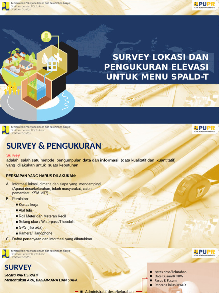 Survey Lokasi Dan Pengukuran Elevasi SPALD | PDF