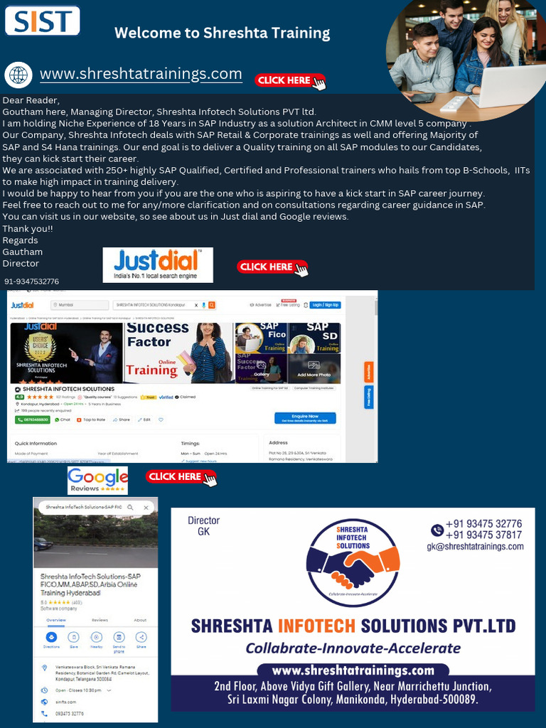 Shreshta Trainings Company Profile | PDF