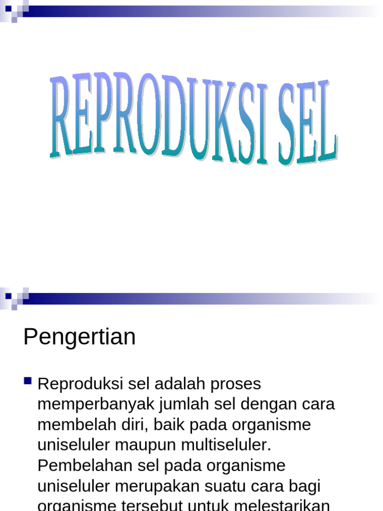Reproduksi Sel | PDF | Ploidy | Meiosis