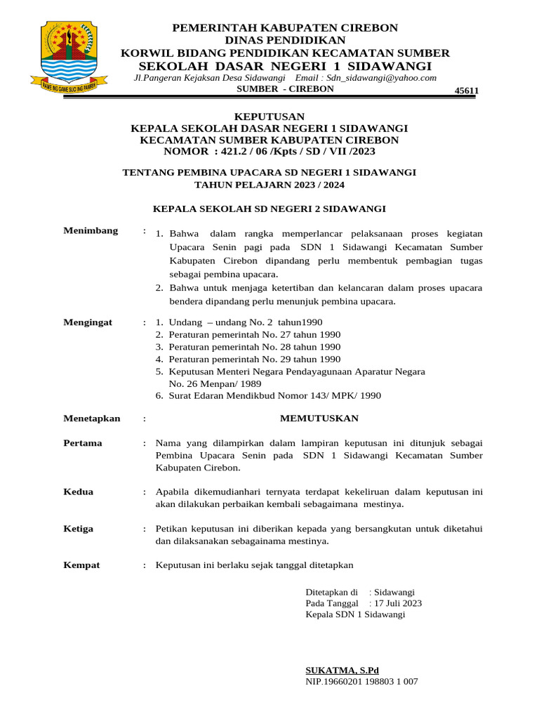 SK PEMBINA UPACARA 2023,2024 | PDF