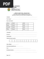 Artisan RPL Trade Test Application Form | PDF
