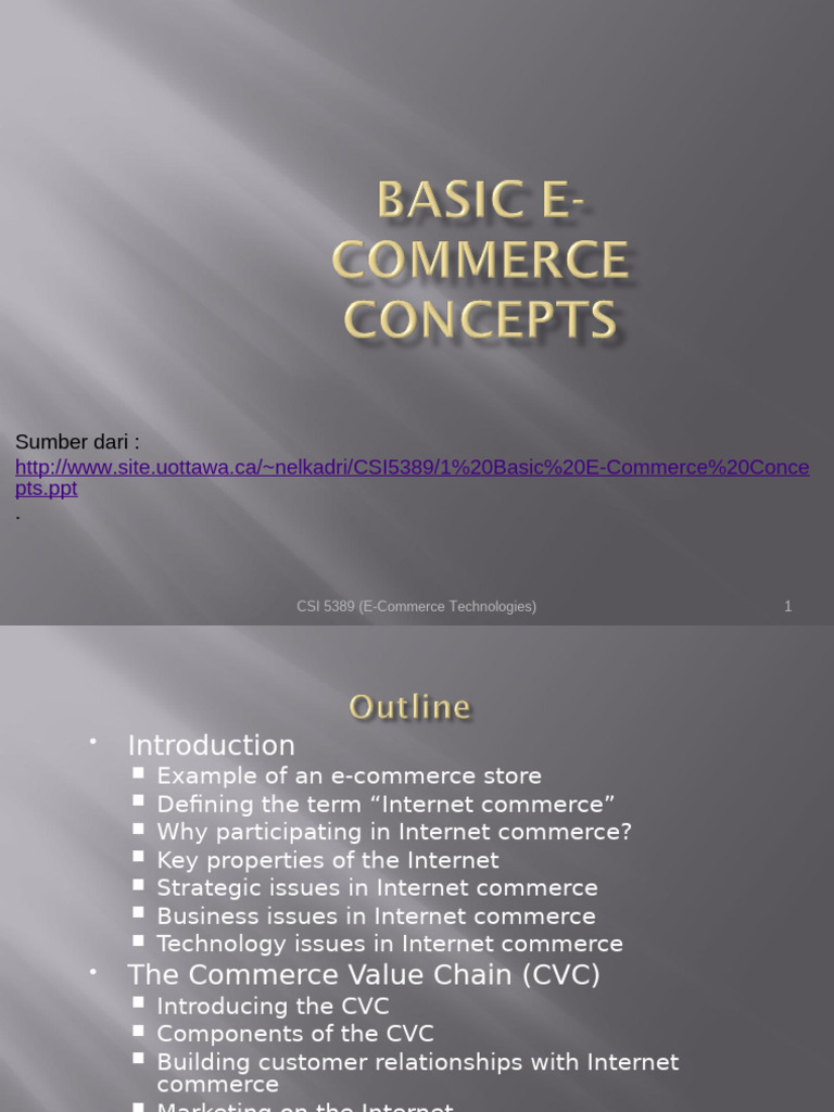TM1. Basic E Commerce Concepts | PDF