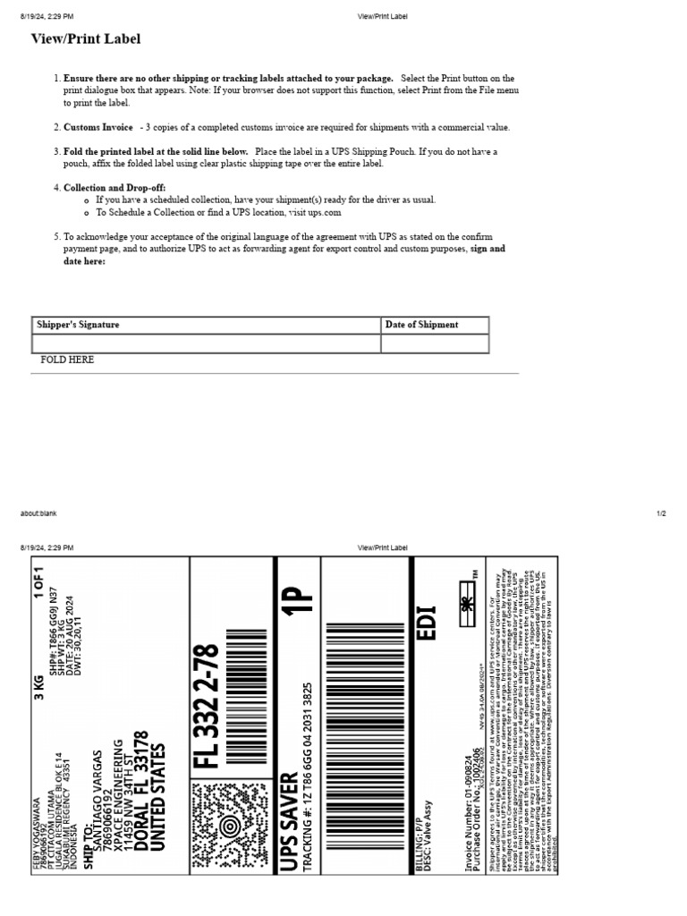 View_Print Label(New AWB) | PDF