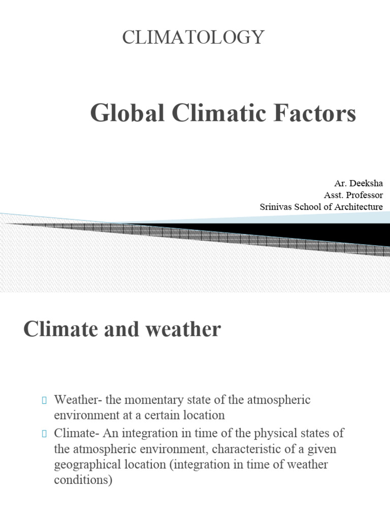 01 Globla Climatic Factors | PDF