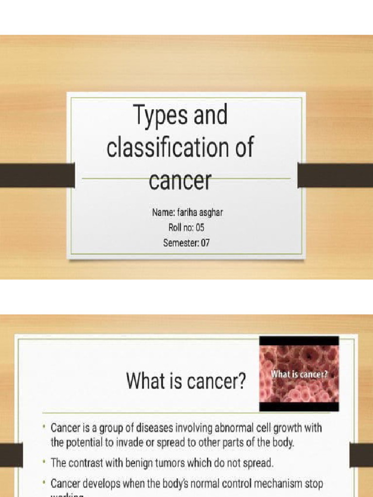 Classification and Stage | PDF