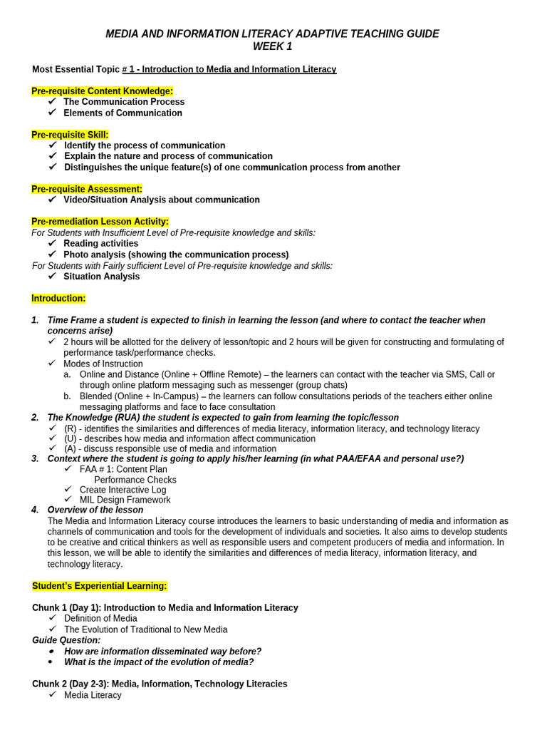 ATG - MET 1 Intro To MIL | PDF