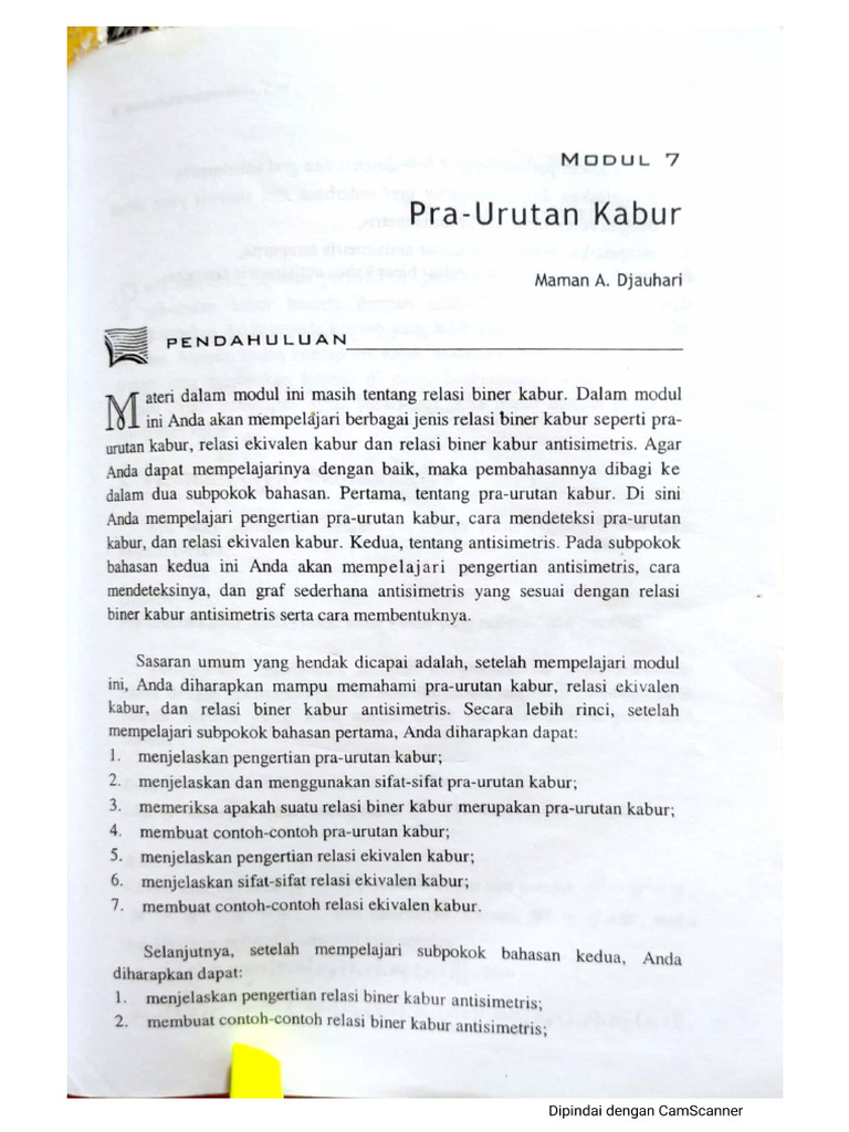 (MODUL 7) Pra Urutan Fuzzy | PDF