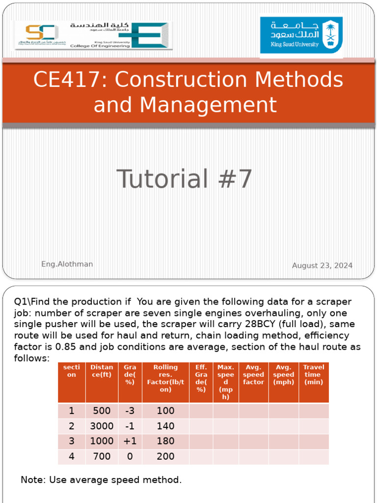 Ce417 - Tutorial 7 0 | PDF