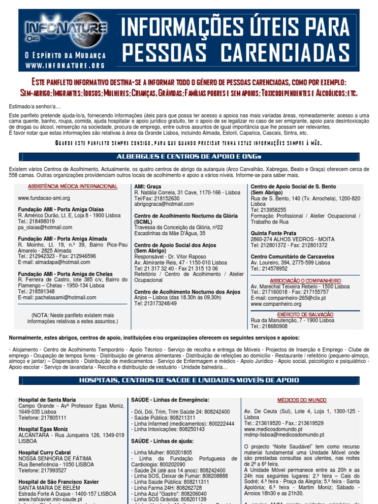 INO Panfleto Informativo Pessoas Das (V1) | PDF | Lisboa | Bibliotecas