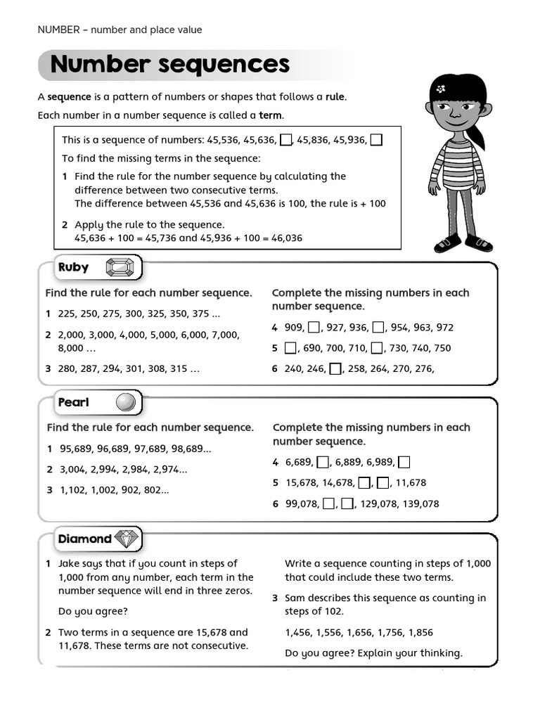 Numbers Sequence - Grade 5 | PDF