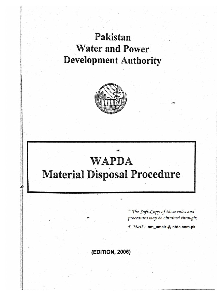 Wapda Material Disposal Procedure | PDF