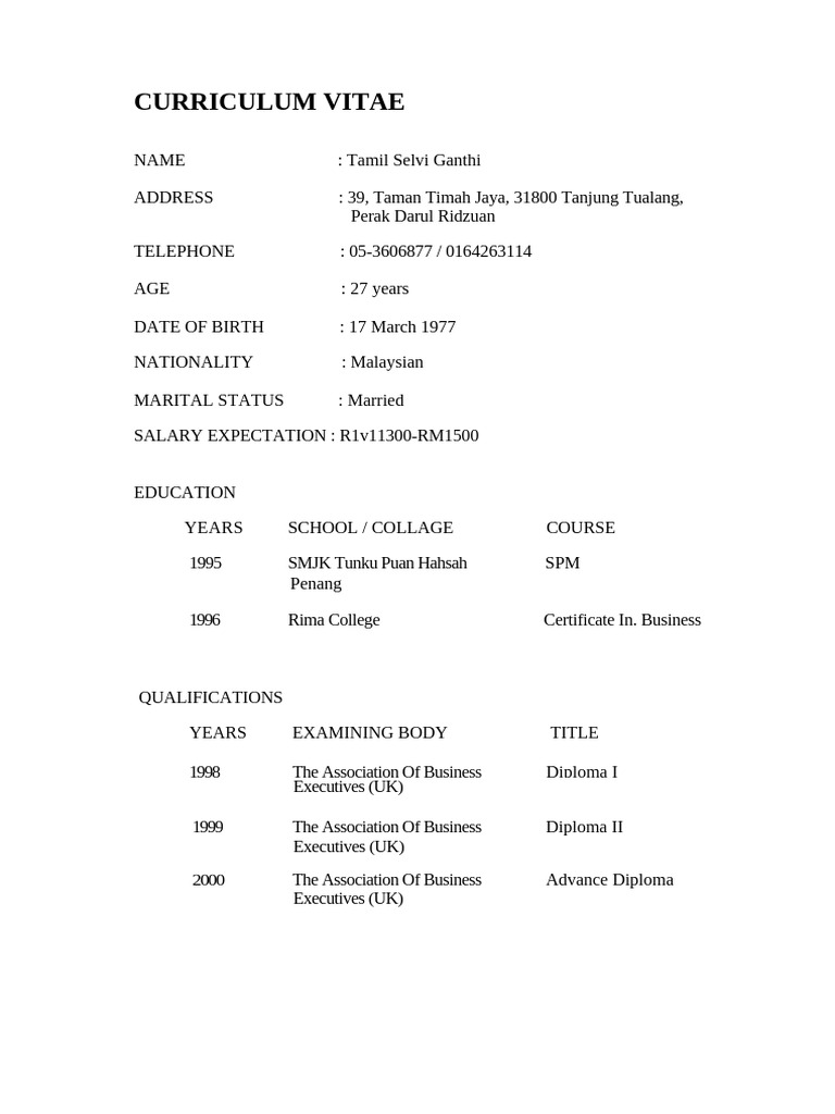 RESUME 1.docx TESOL | PDF