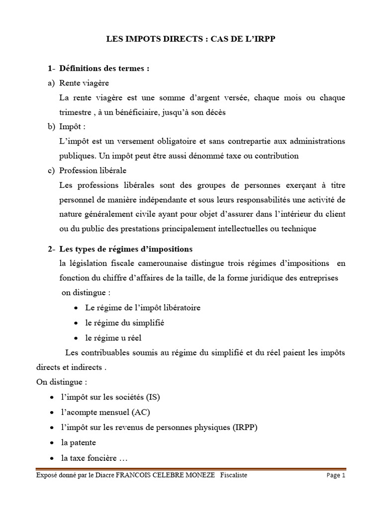 IRPP | PDF