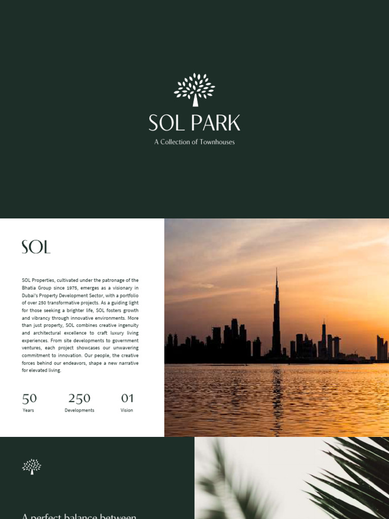 SOL Park Townhouses at JVC Dubai Brochure | PDF