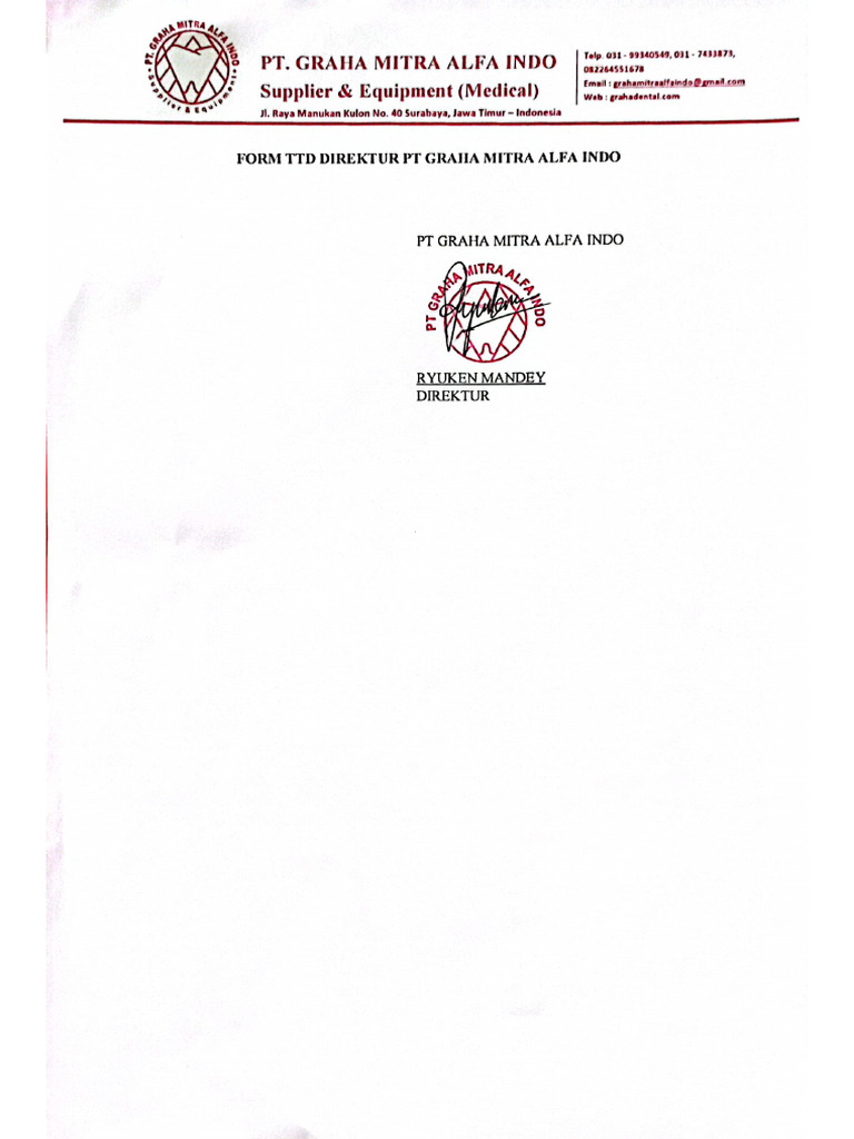 Form TTD Direktur | PDF